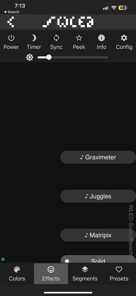 Effects Tab Is Not Viewing Properly On Iphone Wled App · Issue 3321 · Aircoookie Wled · Github
