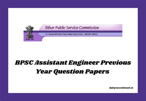 Bpsc Assistant Engineer Previous Year Question Papers Get Bpsc Ae