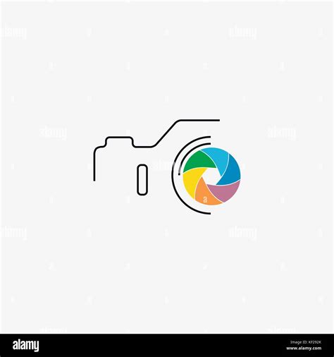 Thin Line Flat Camera Icon Stock Vector Image And Art Alamy