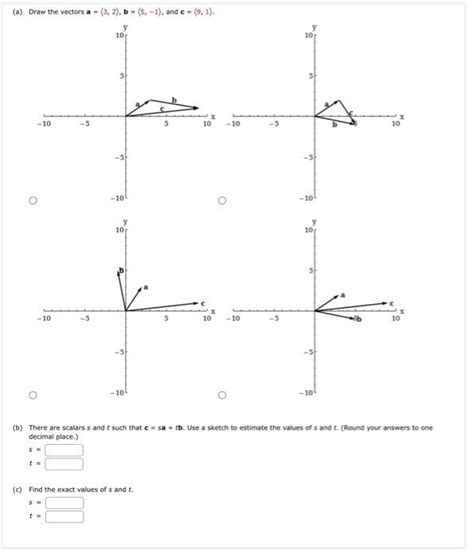 Solved A Draw The Vectors A B And C Chegg Com