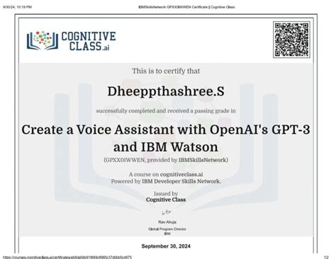 Dheeppthashree S On Linkedin Ai Voiceassistant Openai Ibmwatson Technology Learning