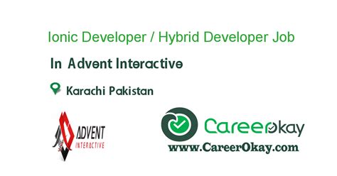 Ionic Developer Hybrid Developer Job In Advent Interactive In Karachi