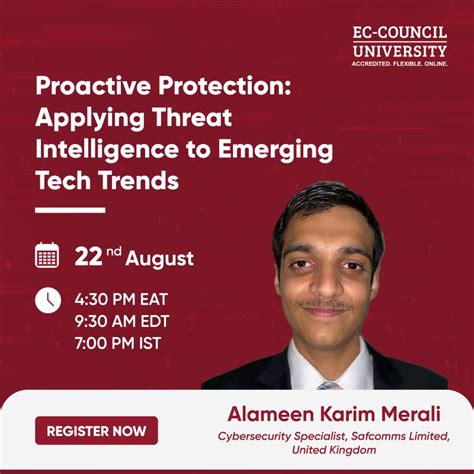 Eccouncil Cybersecurity Webinar Cybersecurityawareness Threatintelligence Ai Iot