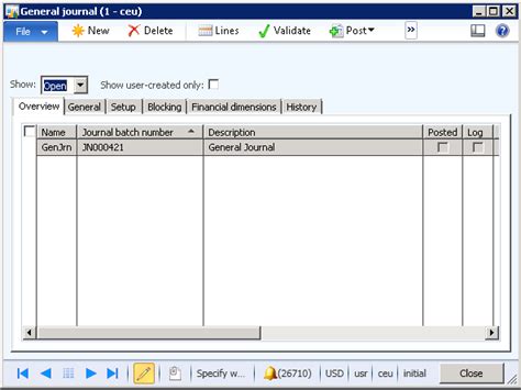 Importing A General Journal Using Data Importexport Framework Ax 2012