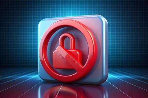 3d Blocked User Icon Block Profile Icon Stop Group Prohibition Sign No