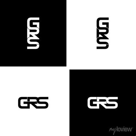 Grs Letter Original Monogram Logo Design Posters For The Wall • Posters Consulting Idea