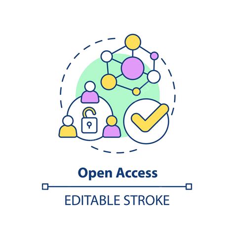 Open Access Concept Icon Stroke Corporation Circle Vector Stroke Corporation Circle Png And