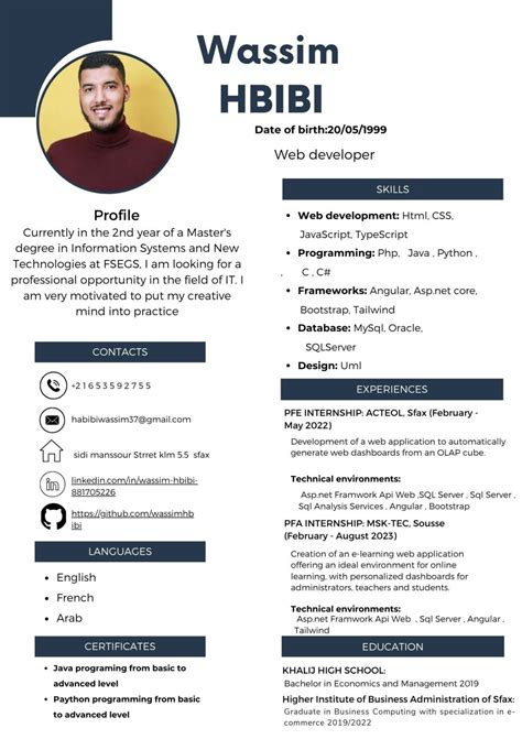 Wassim Hbibi On Linkedin Work Internship Computerscience