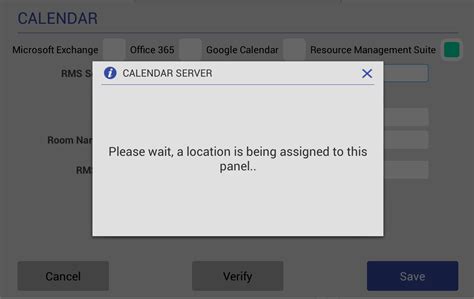 Configuring RMS Connection On AcendoBook And RoomBook Panels