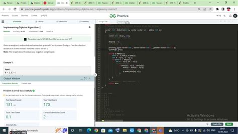 Dijkstra Algorithm Graphs Gfg Youtube