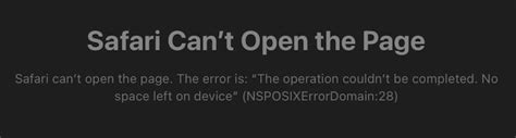 Safari Cant Open The Page The Error Is The Operation Couldnt Be