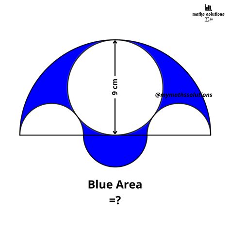 Geometry Math Problem Geometric Shape Formed By Semicircles And Circle