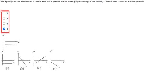 Solved The Figure Gives The Acceleration A Versus Time T Of Chegg