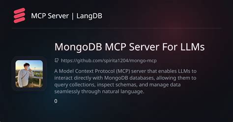 Mongodb Mcp Server For Llms Langdb