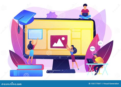 Web Development Courses Concept Vector Illustration Stock Vector Illustration Of Modern