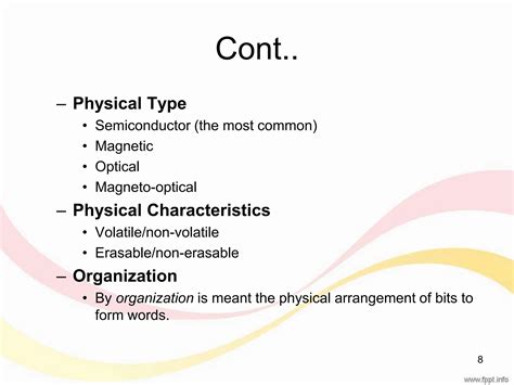 Chapter 8 Computer Memory System Overview Ppt