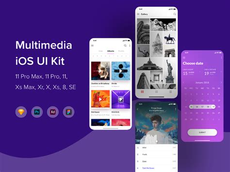 Multimedia IOS UI Kit Figma