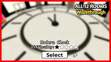 Broken Clocks [escape Room] Modern Clock Walkthrough Roblox Youtube
