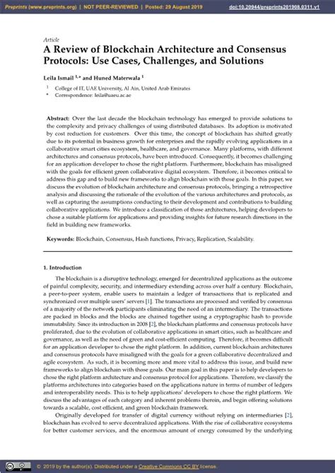 A Review Of Blockchain Architecture And Consensus Protocols Use Cases