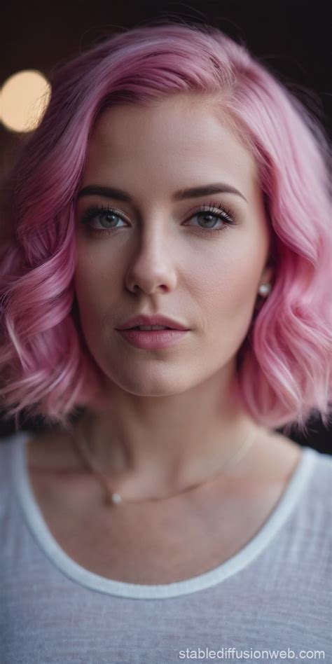 Pink Haired Woman Stable Diffusion Online