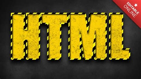 Html Warning Style Text Effect Generator