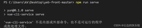 ‘vue cli service‘ 不是内部或外部命令，也不是可运行的程序或批处理文件。（解决办法） vue cli service 不是
