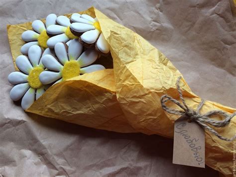 Пряничный букет ромашек и подсолнухов в интернет магазине на Ярмарке Мастеров Набор пряников