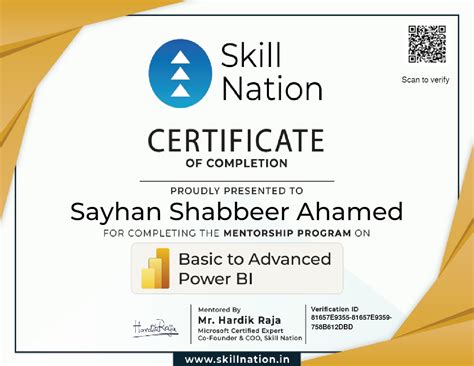 Your Certificate Skill Nation