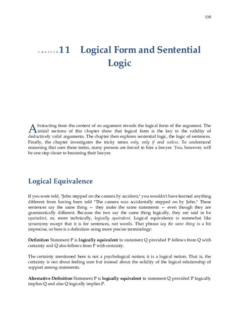 Fillable Online 11 3 Logical Forms Of Statements And Arguments Fax Email Print Pdffiller