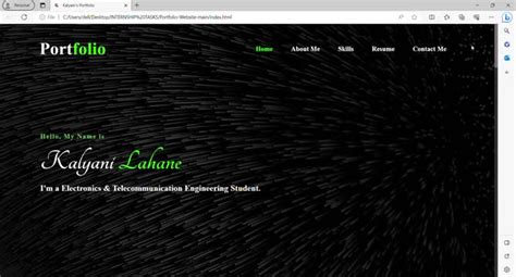 kalyani lahane on linkedin task 3 portfolio website technohacks