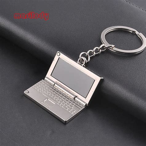 50pcs Lot Metal Laptop Key Chain Mini Computer Keychain Novelty Gifts In Key Chains From Jewelry