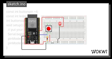Push Button Wokwi Esp32 Stm32 Arduino Simulator