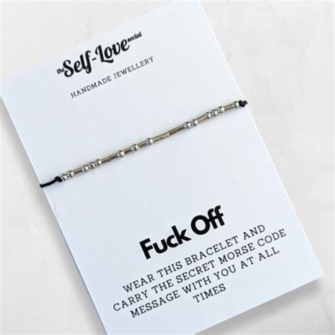 Morse Code Secret Message Fuck Off Adjustable Etsy