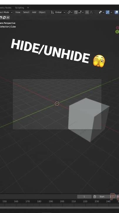 How To Use Hotkeys To Hide And Unhide Objects In Blender 🫣 Shorts Youtube
