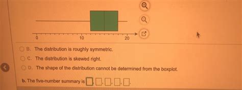 Solved 0 10 20 Ob The Distribution Is Roughly Symmetric C