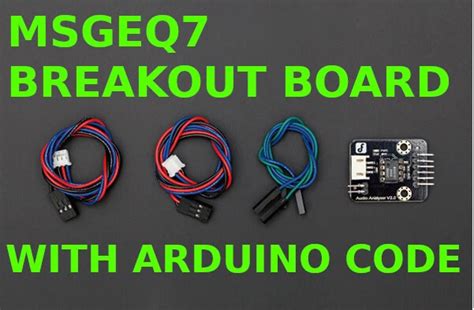 AUDIO ANALYZER MSGEQ Breakout Board Module Equalizzatore Grafico Bande Arduino EUR