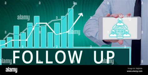 Hand Writing Sign Follow Up Word Written On Additional Info Or Any Activity That Needs To Check