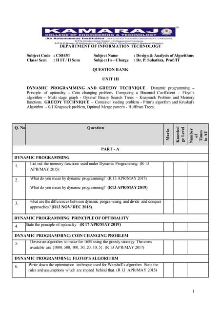 2 cs8451 daa anna univ question bank unit 2 pdf