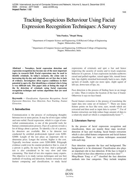 Pdf Tracking Suspicious Behaviour Using Facial Expression Recognition