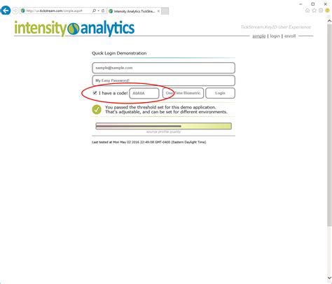 User Experience Demonstration Intensity Analytics Documentation