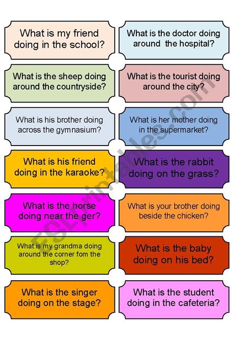 Conversation Questions Using Present Continuous At Stephanie Clunie Blog