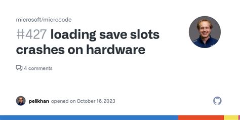 Loading Save Slots Crashes On Hardware · Issue 427 · Microsoft