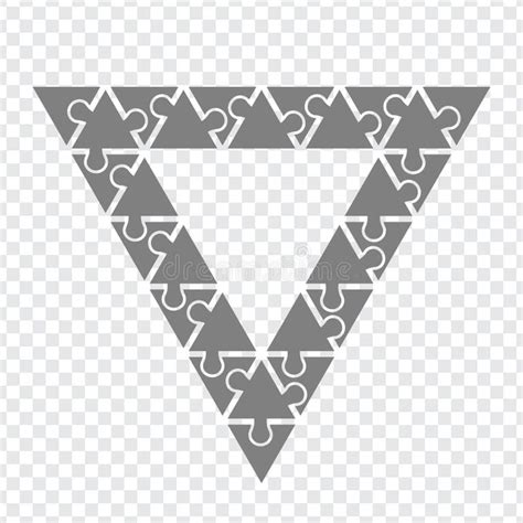 Simple Icon Triangle Puzzle In Gray Simple Icon Polygonal Puzzle Of