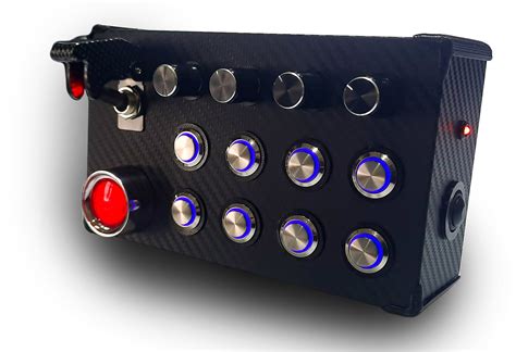 Button Box Sim Racing Pulsanti Luminosi In Metallo Pc Usb Plug And Play Start Leva Luminoso
