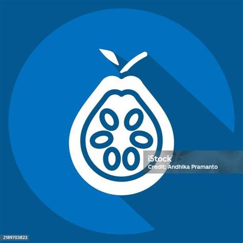 아이콘 구아바 과일과 야채 기호와 관련이 있습니다 긴 그림자 스타일 편집 0명에 대한 스톡 벡터 아트 및 기타 이미지 0명 3차원 형태 가지 채소 Istock