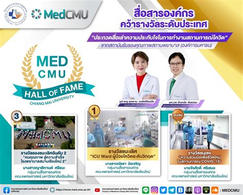 Medcmu Hall Of Fame รางวัลแห่งความภูมิใจ คณะแพทยศาสตร์ มหาวิทยาลัย