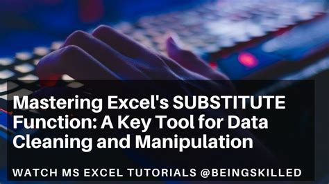 How To Use Substitute Function In Microsoft Excel To Replace Values Of A Call Youtube