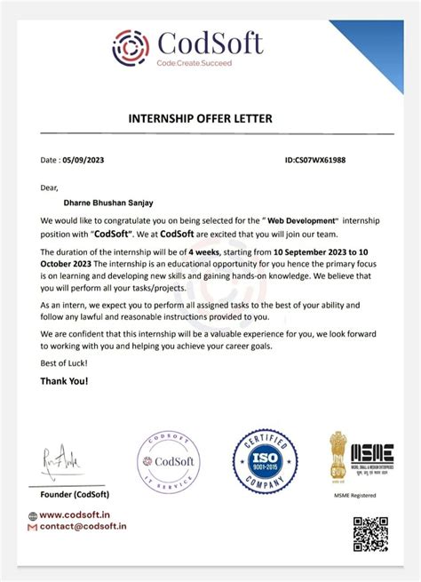Bhushan Dharane On Linkedin Codsoft Codsoftintern Webdevelopment