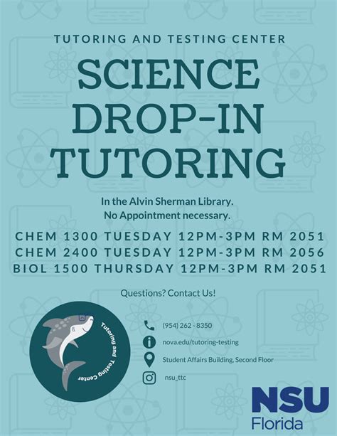 Science Tutoring Nsu Sharkfins