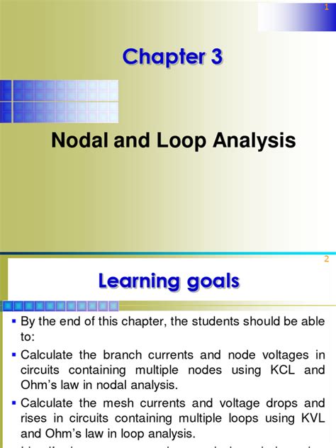 Chapter 3 Nodal And Loop Analysis Slides Presentation Pdf